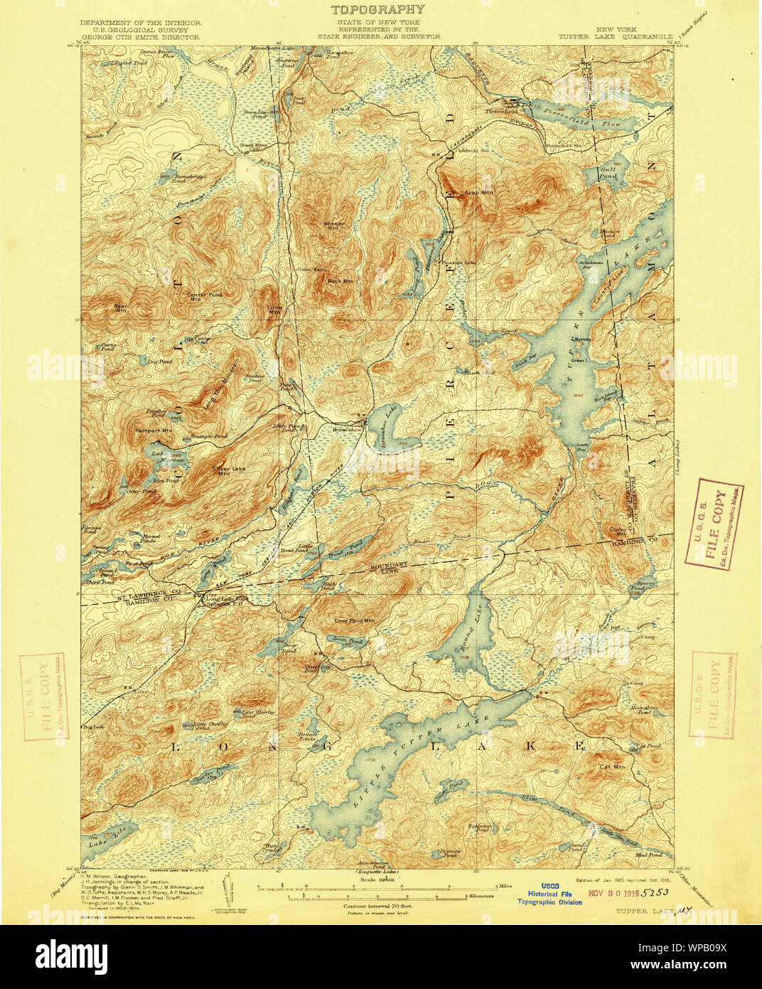 Map of tupper lake hi-res stock photography and images - Alamy