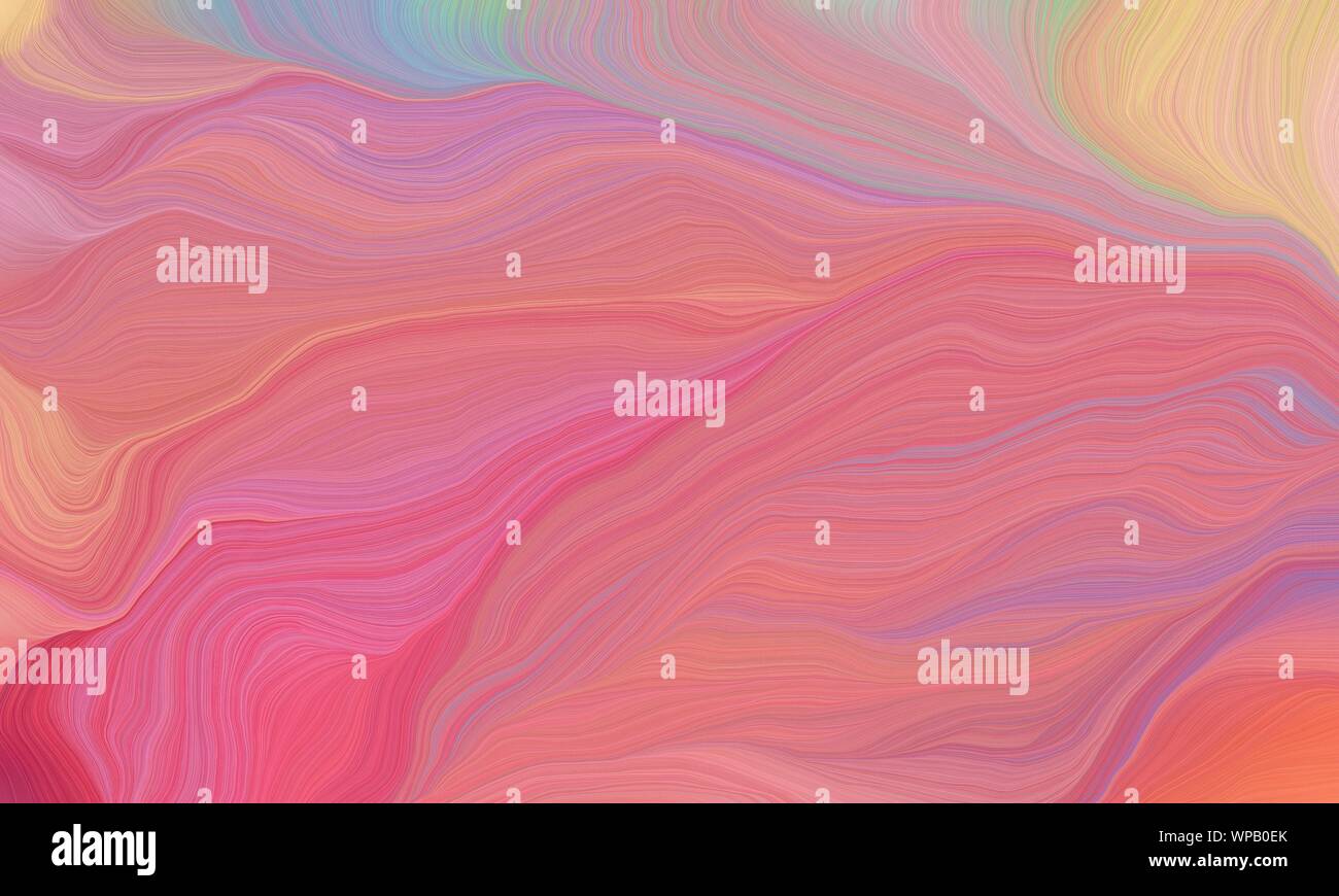 curved lines abstract wallpaper background with pale violet red, burly ...