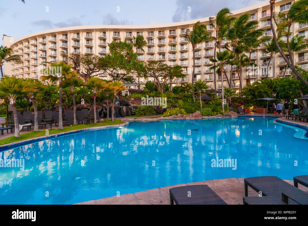 The Westin Resort at sunset on the island of Maui in Hawaii, USA Stock ...