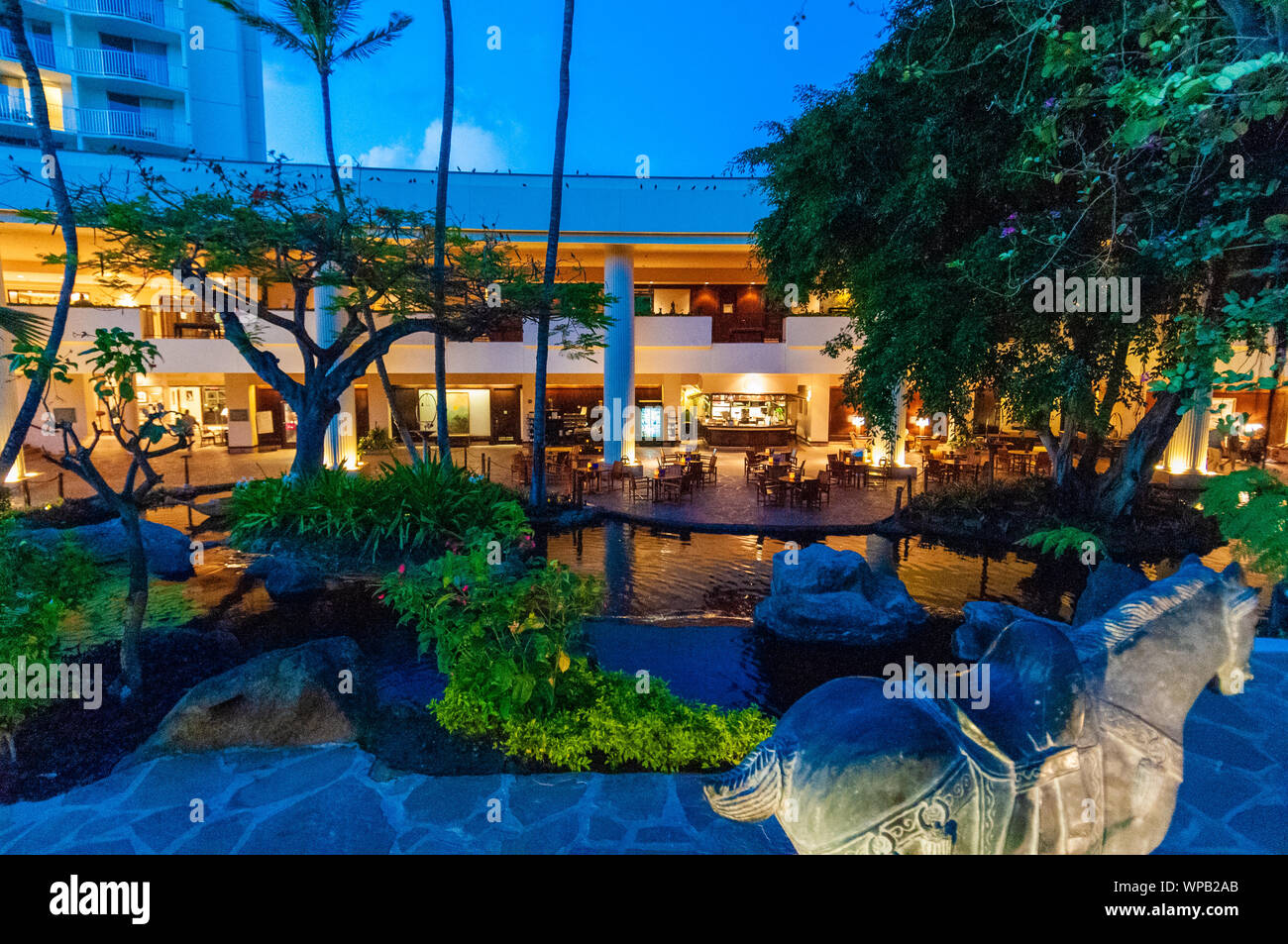 The Westin Resort at sunset on the island of Maui in Hawaii, USA Stock ...