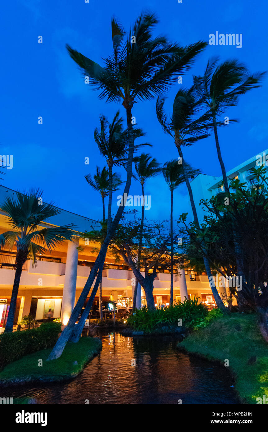 The Westin Resort at sunset on the island of Maui in Hawaii, USA Stock ...