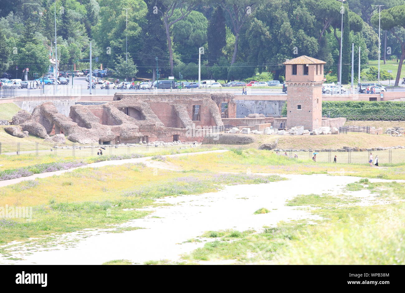 Circo Massimo chariot racing stadium Roman ruin Rome Italy Stock Photo ...