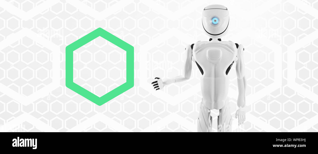 artificial intelligence robot white 3d-illustration Stock Photo - Alamy