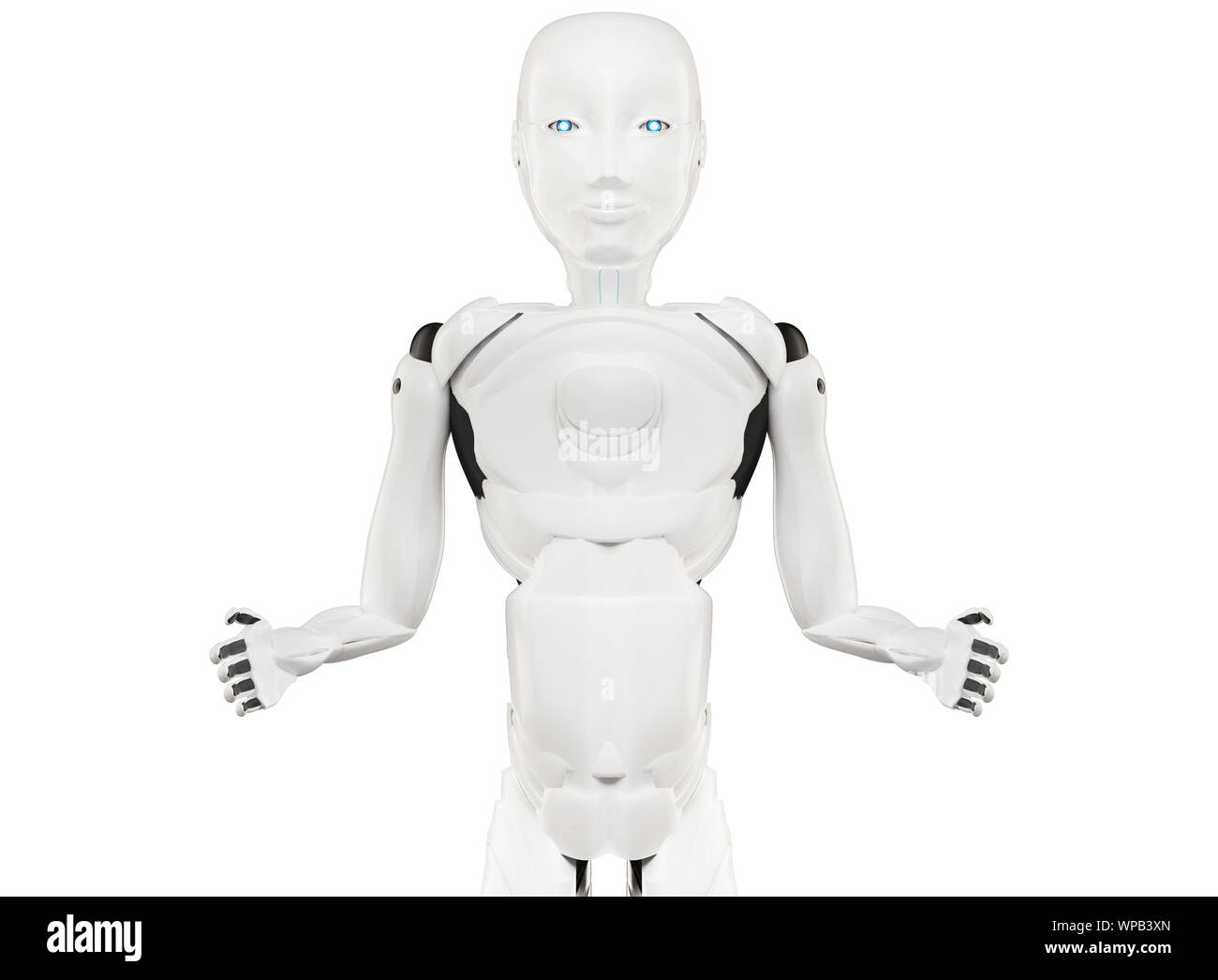 artificial intelligence robot white 3d-illustration Stock Photo - Alamy