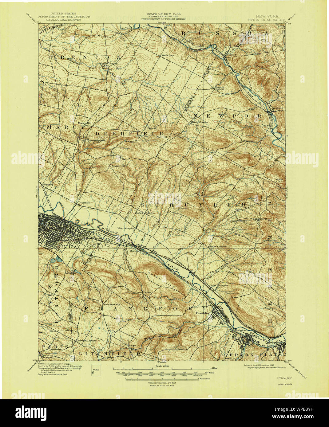Map of utica new york hi-res stock photography and images - Alamy