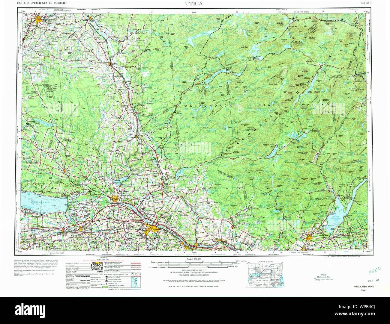 Map of utica new york hi-res stock photography and images - Alamy