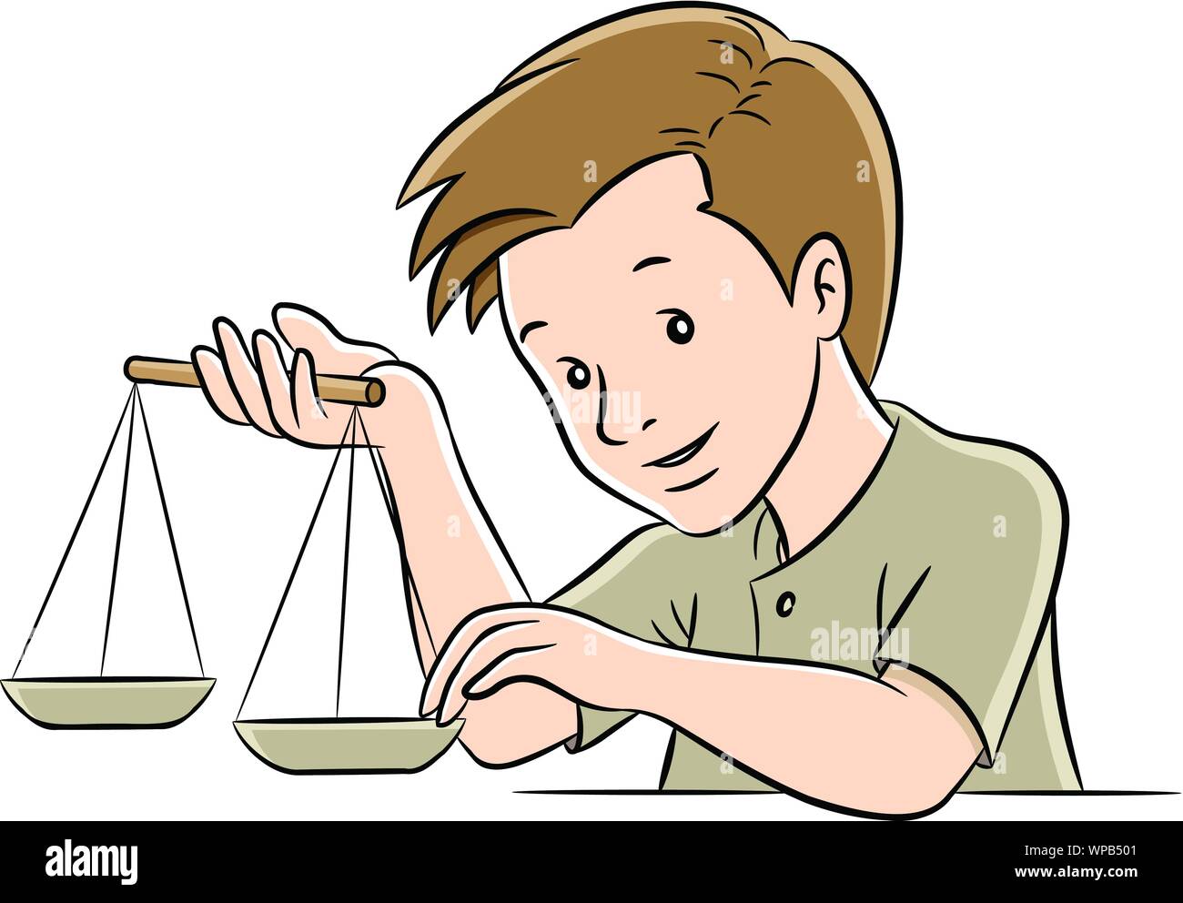 Vector Illustration of Cartoon of Libra Zodiac Sign isolated on a white ...