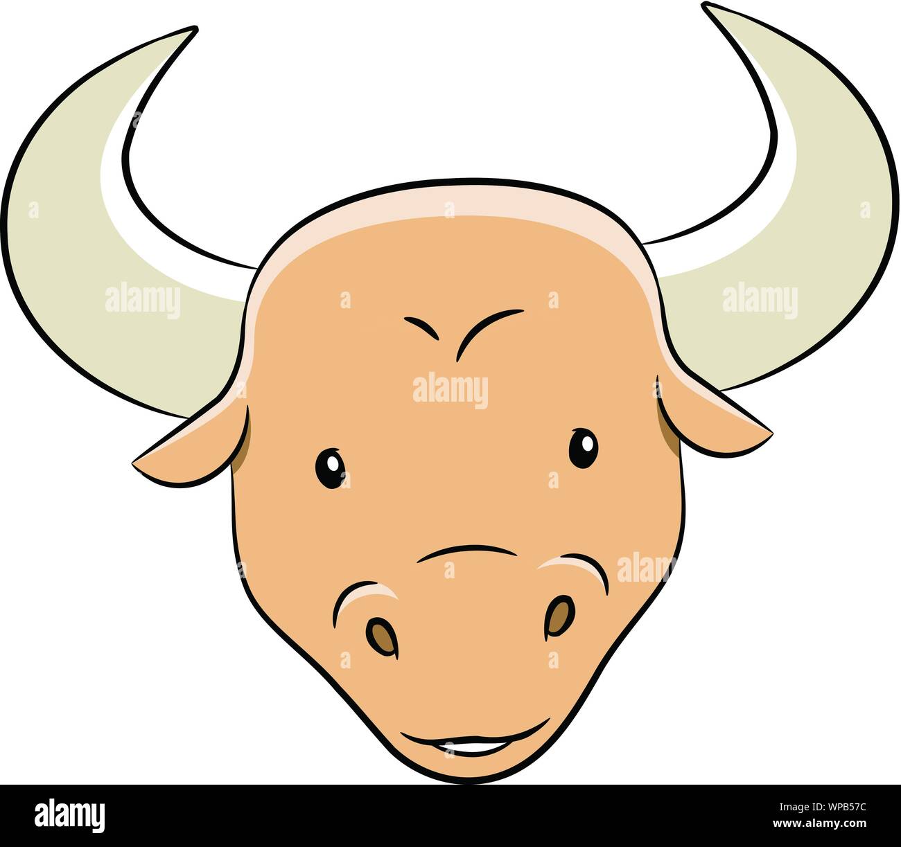 Vector Illustration of Cartoon of Taurus Zodiac Sign isolated on a ...