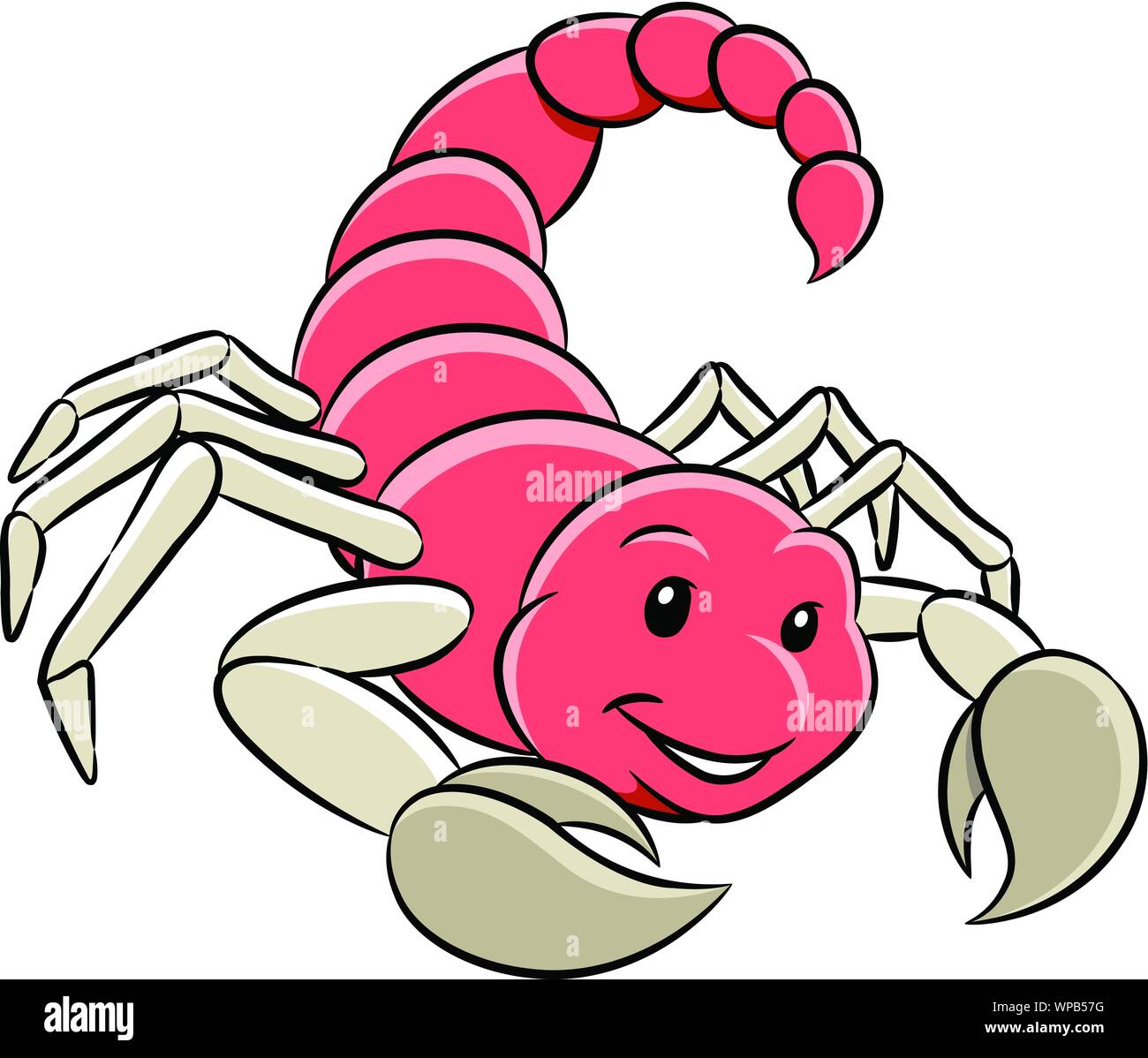 Vector Illustration of Cartoon of Scorpio Zodiac Sign isolated on a ...