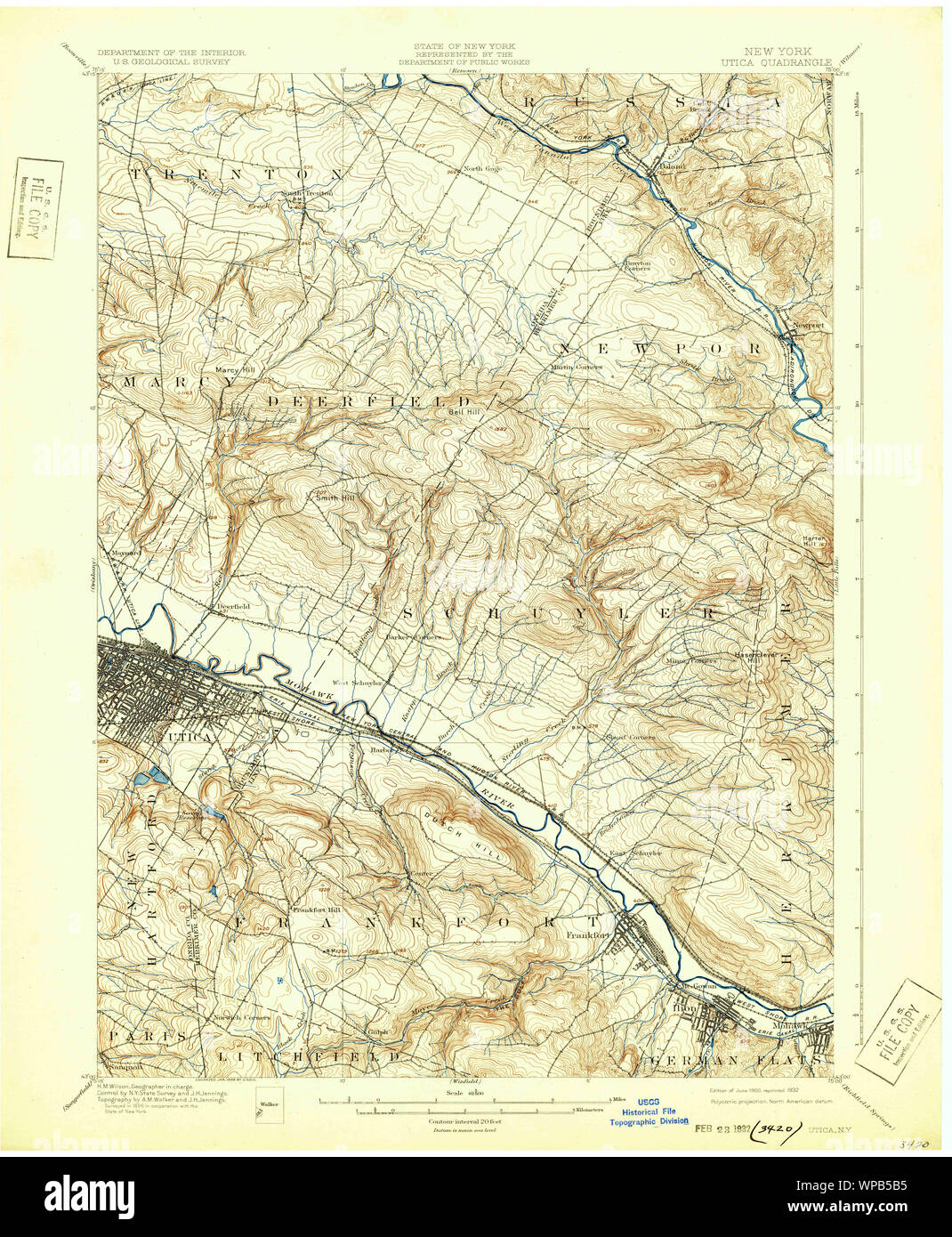 Utica new york map hi-res stock photography and images - Alamy