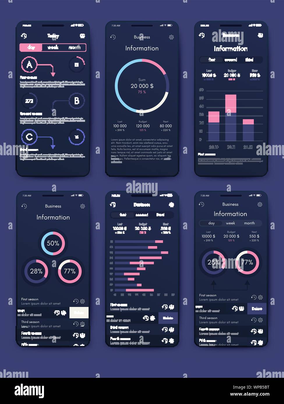 Different UI, UX, GUI screens and flat web icons for mobile apps, responsive website including ...