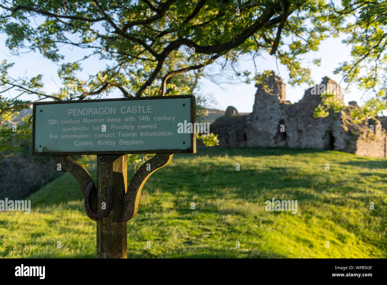 The ruins of Pendragon Castle, reputed home of the father of King ...