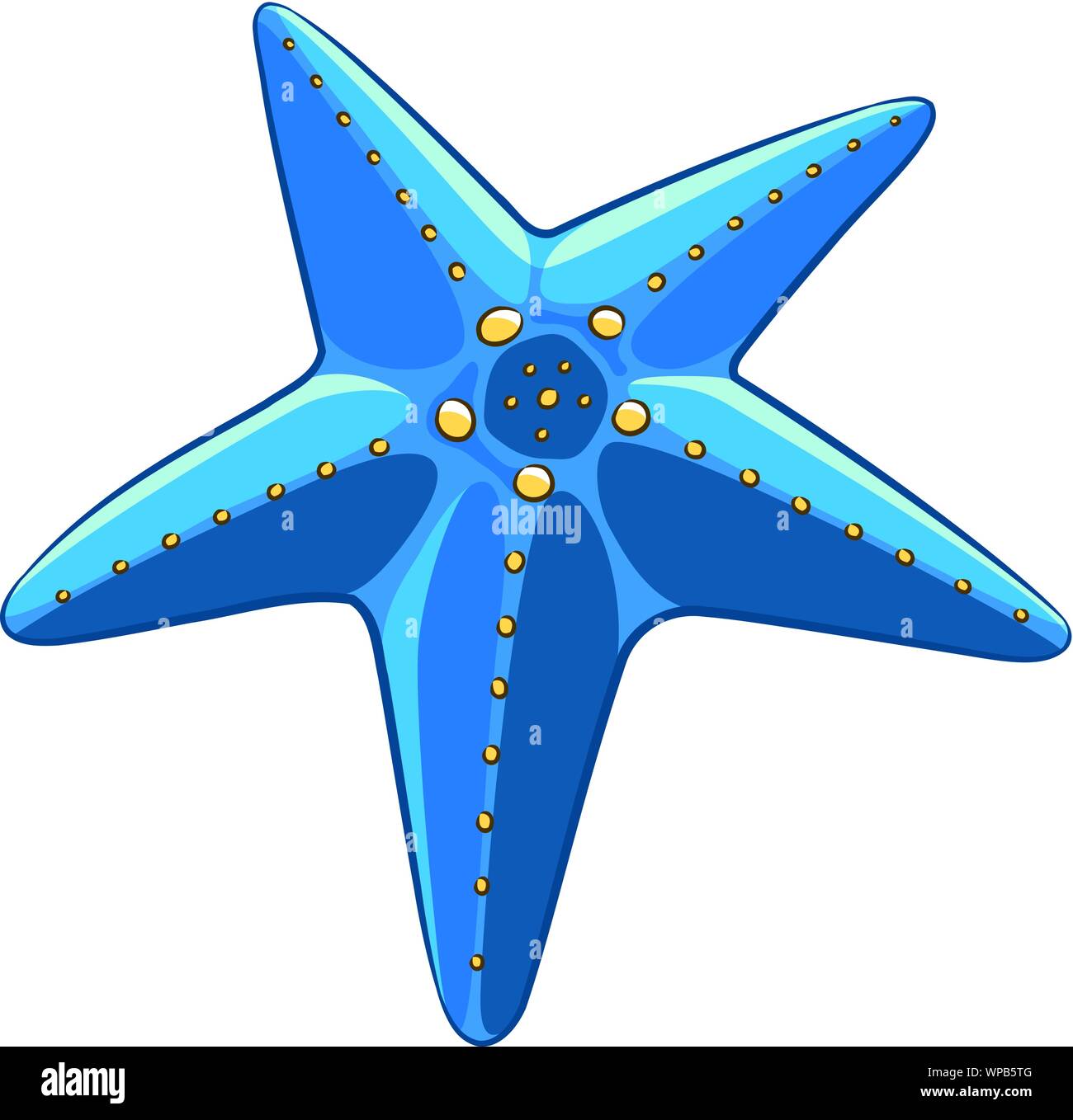 Blue Starfish Drawing