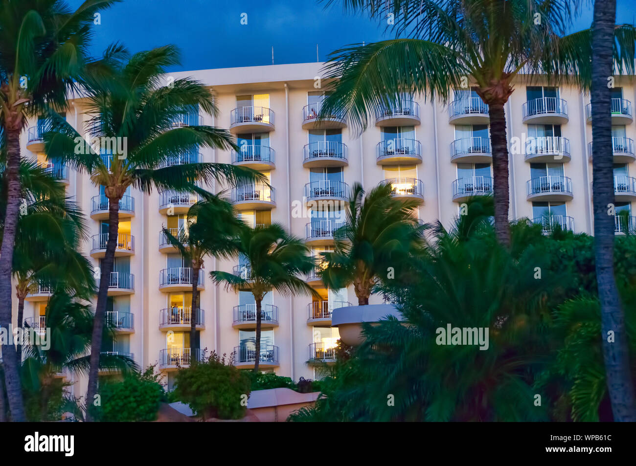 The Westin Resort at sunset on the island of Maui in Hawaii, USA Stock ...