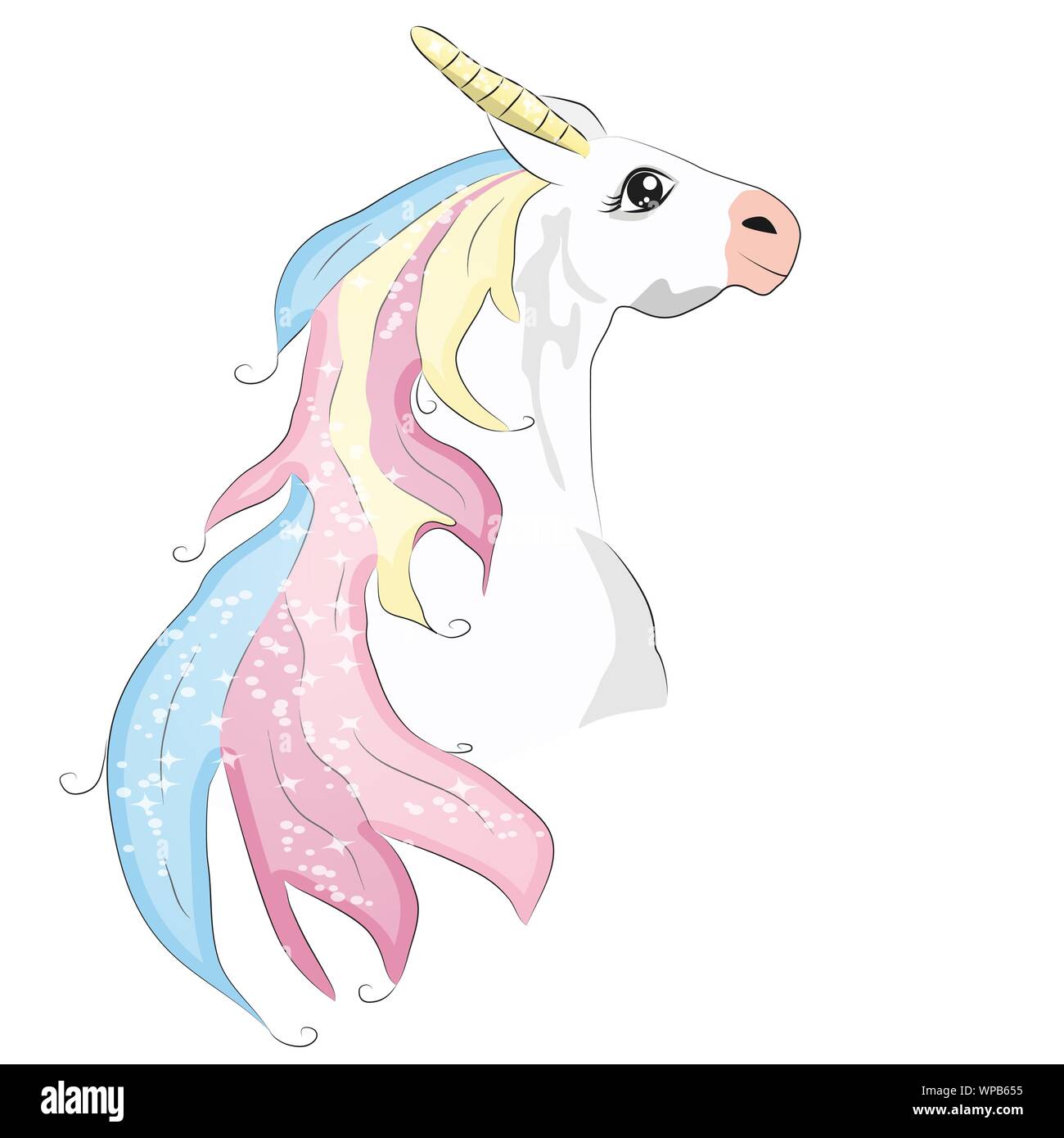 Cute unicorn face cartoon character illustration, magic concept ... Cute unicorn face cartoon character illustration, magic concept ...