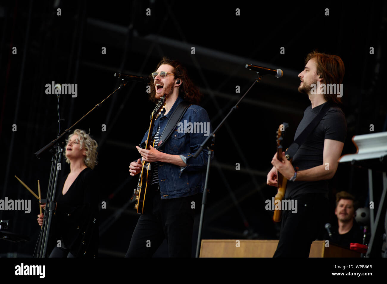 Berlin, Germany. 08th Sep, 2019. Andrew Hozier-Byrne (2nd from left ...