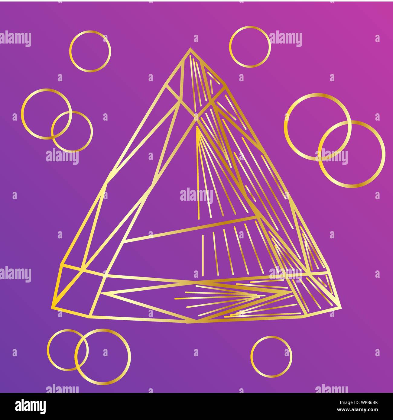 Cute graphic crystals drawn in line art style, design Stock Vector ...