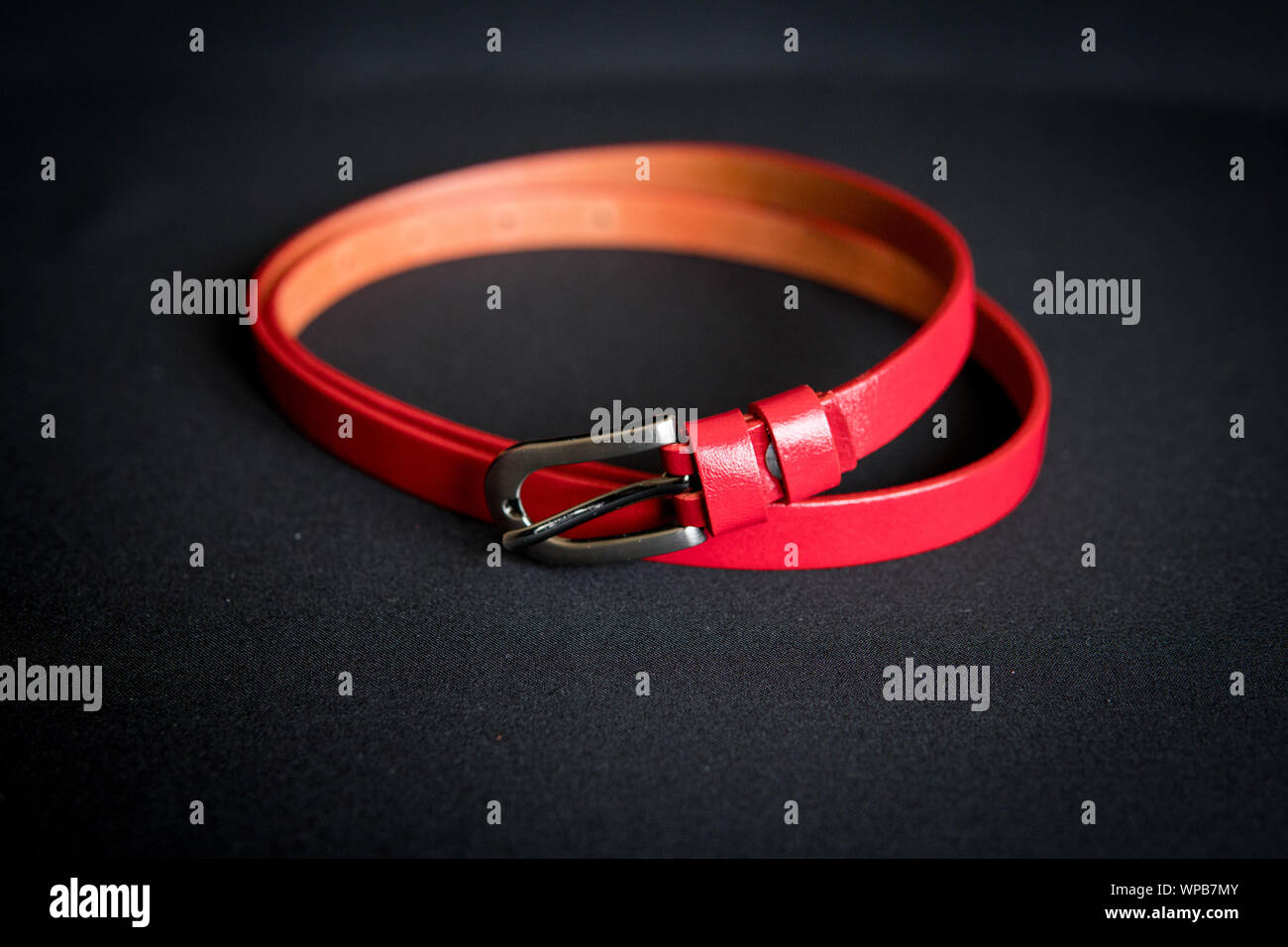 Womens leather belt metal hi-res stock photography and images - Alamy