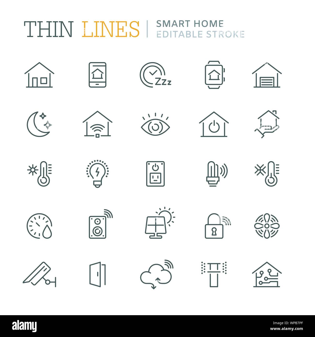 Internet of things icons collection hi-res stock photography and images ...