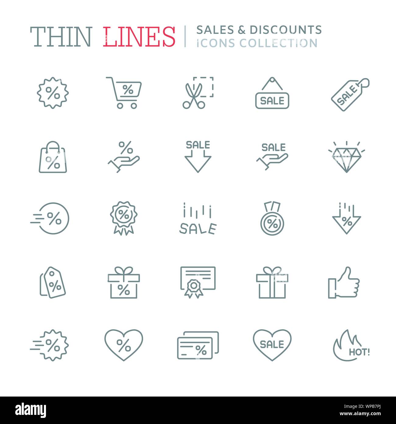 Collection of sales related line icons Stock Vector Image & Art - Alamy