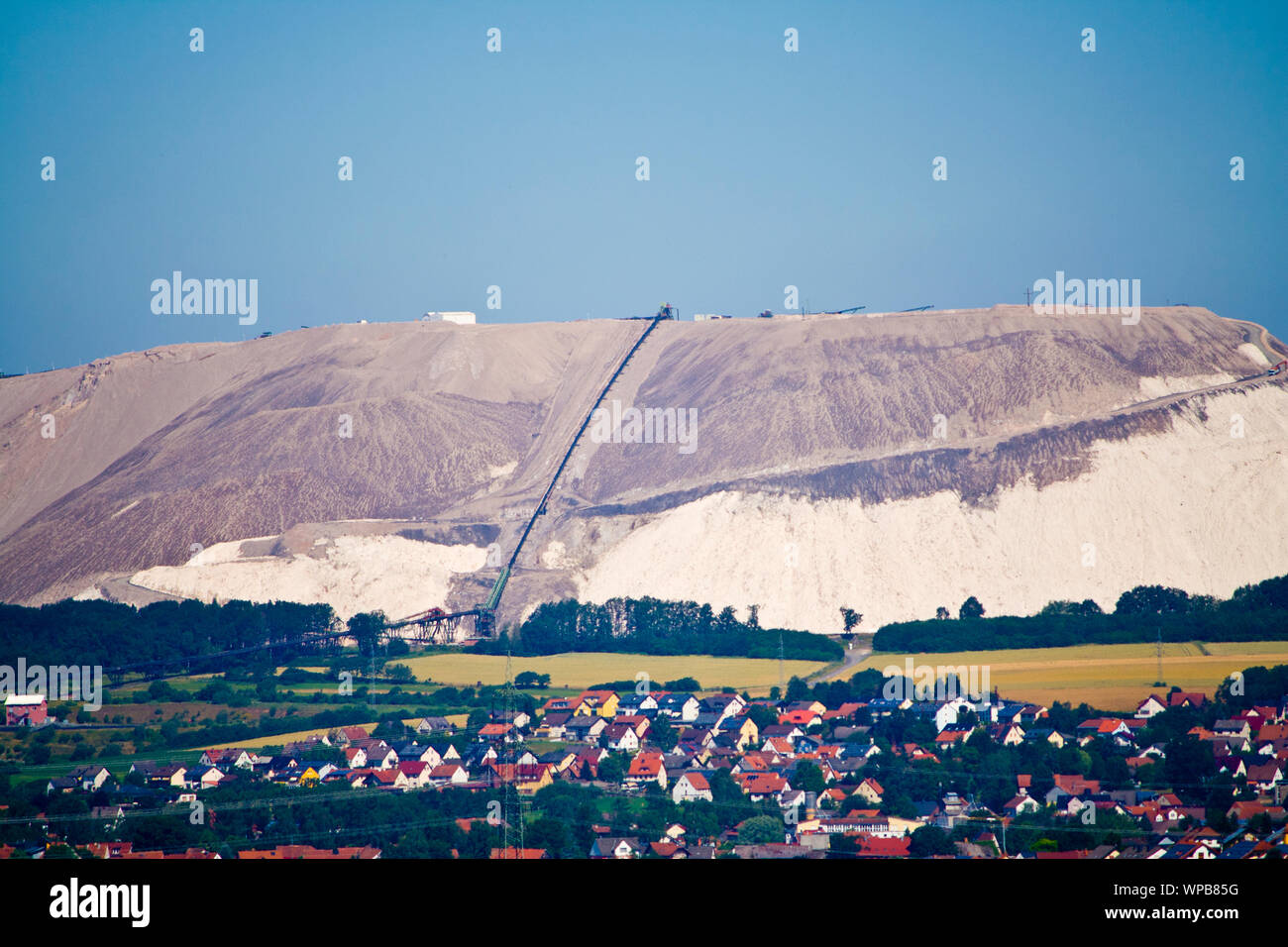 Extracting and mining potassium and magnesium salts.Large excavator ...