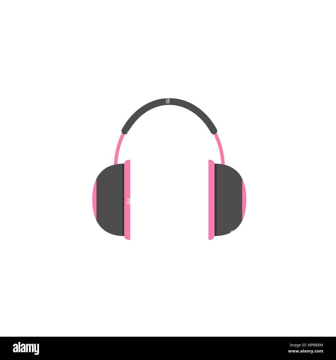 Cool Pink Headphones vector icon. DJ symbol, Vector illustration Stock ...