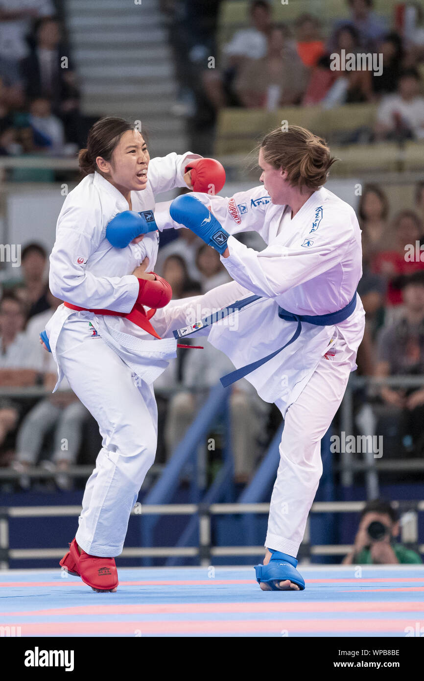 Tokyo, Japan. 8th Sep, 2019. Jennifer Warling of Luxembourg (blue ...