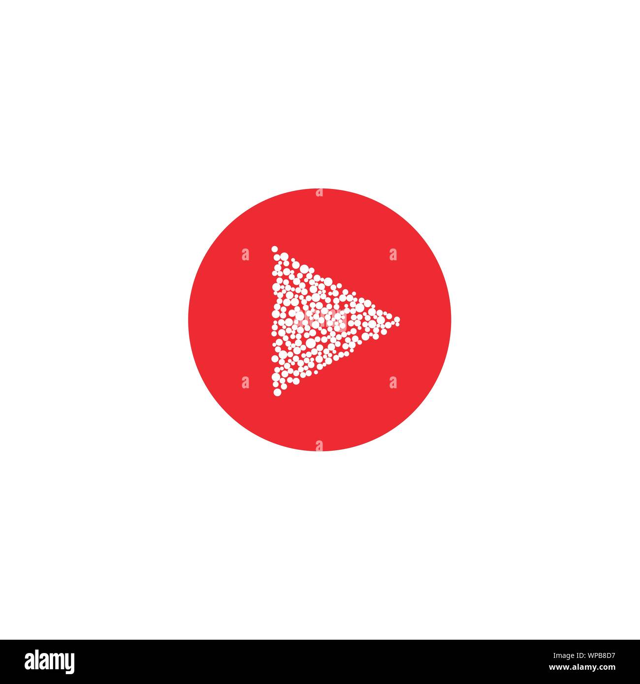 Abstract creative grunge Play button. Triangle sign, multimedia button ...