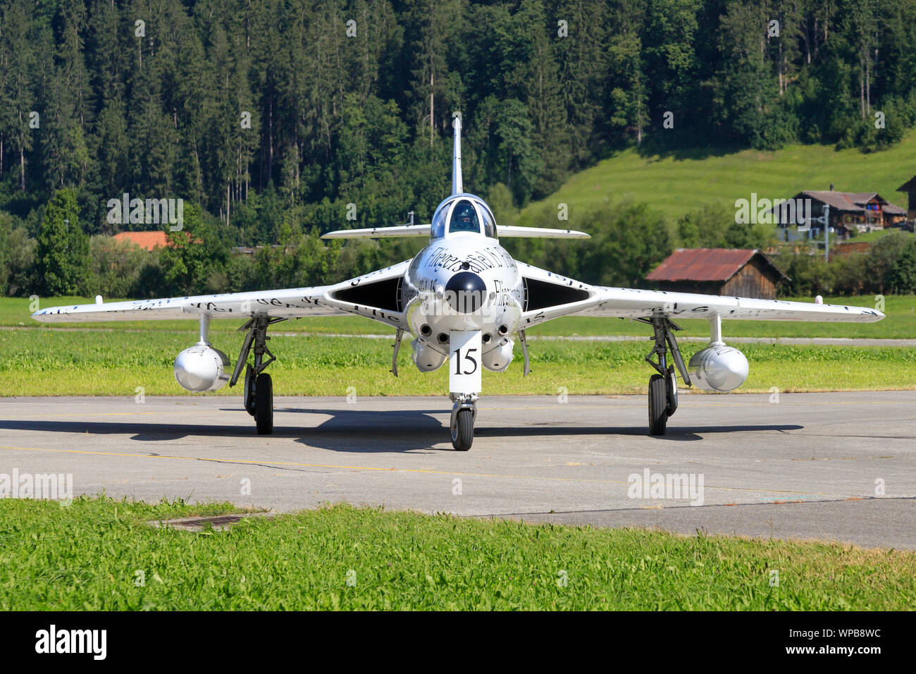 Sant Stephan, Switzerland - September 3, 2019: Former Swiss Air Force ...