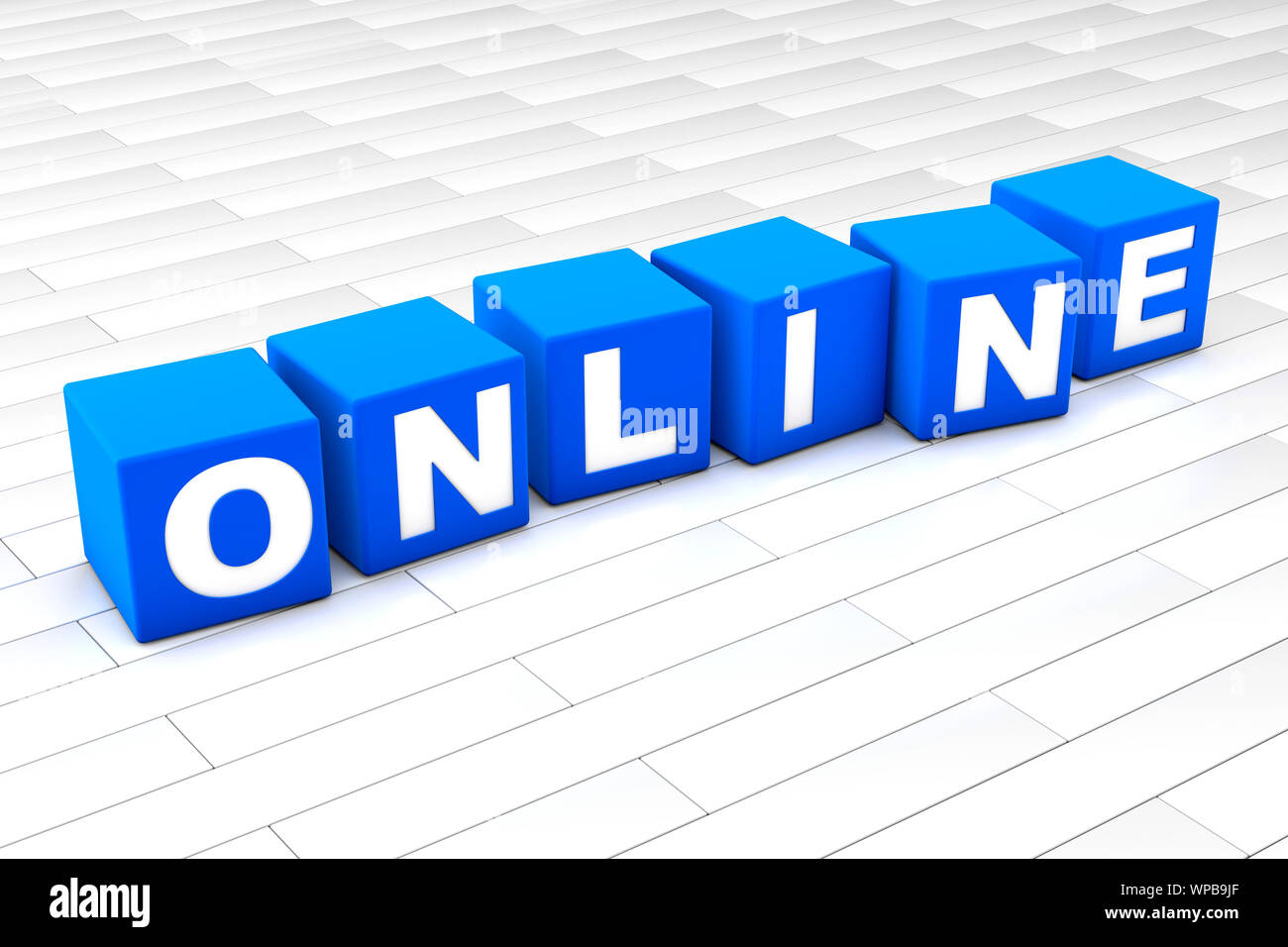 3D rendered illustration of the word Online Stock Photo - Alamy