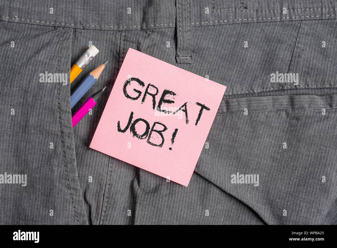 Conceptual hand writing showing Great Job. Concept meaning used ...