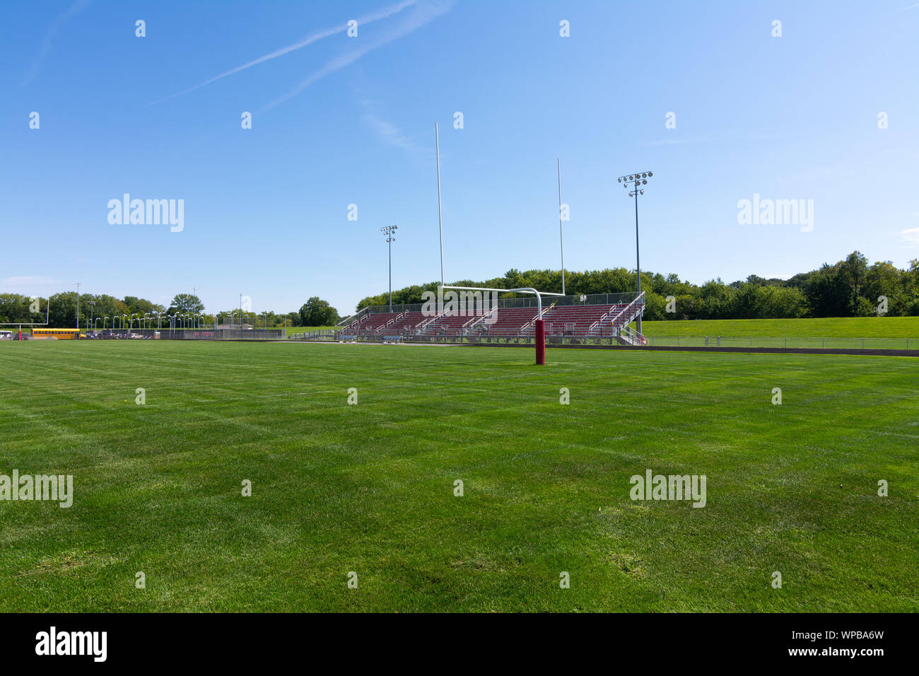 High School football field in the Midwest Stock Photo - Alamy