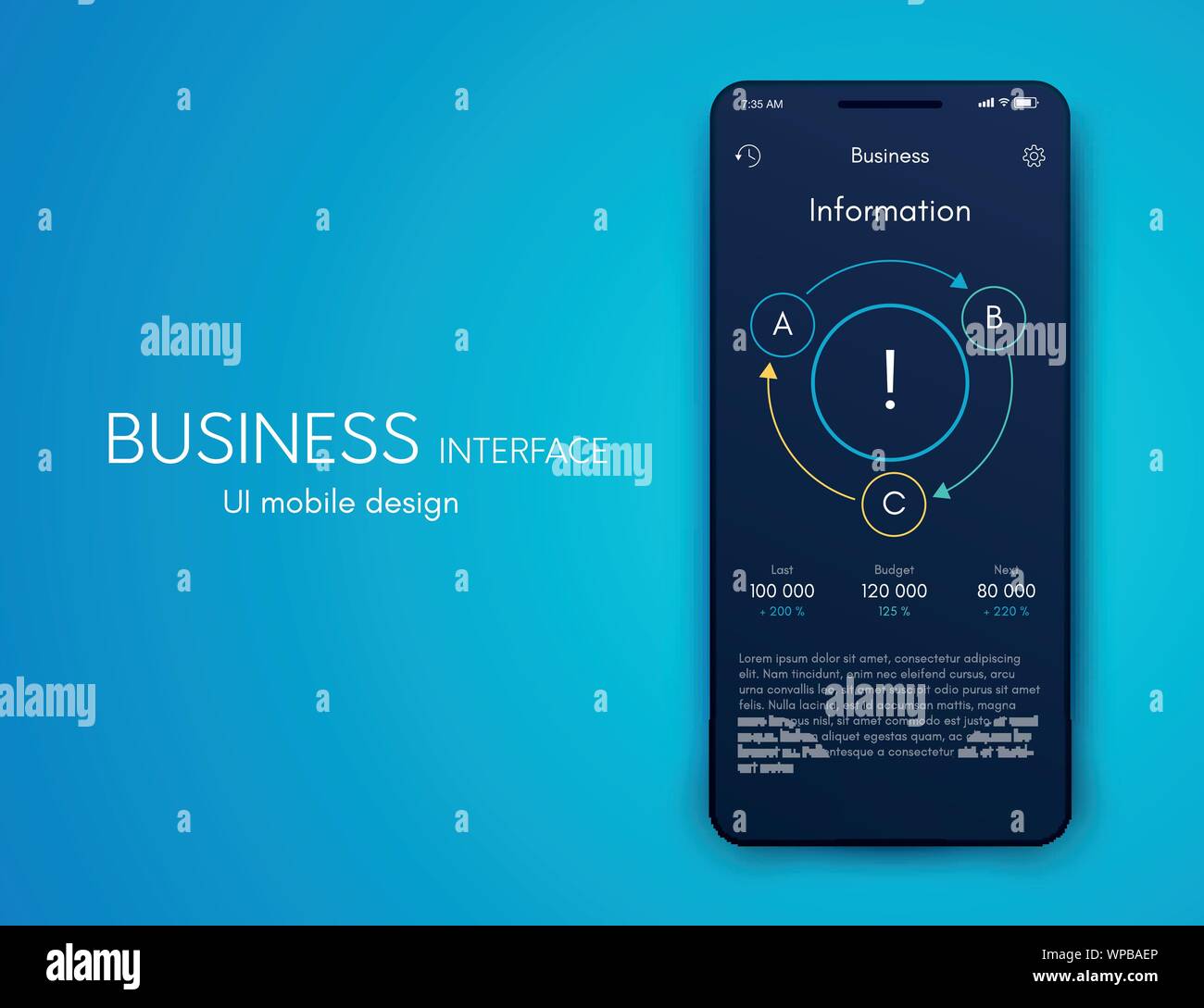 Mobile Application Interface Ui Design Vector Illustration Stock Vector Image And Art Alamy