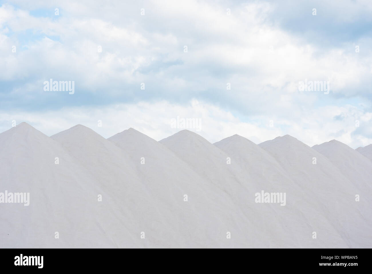 hill of pure salt in salina in south Europe Stock Photo - Alamy