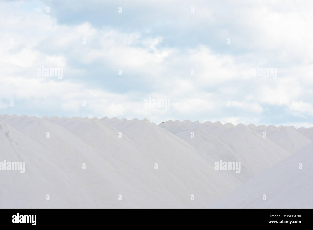hill of pure salt in salina in south Europe Stock Photo - Alamy