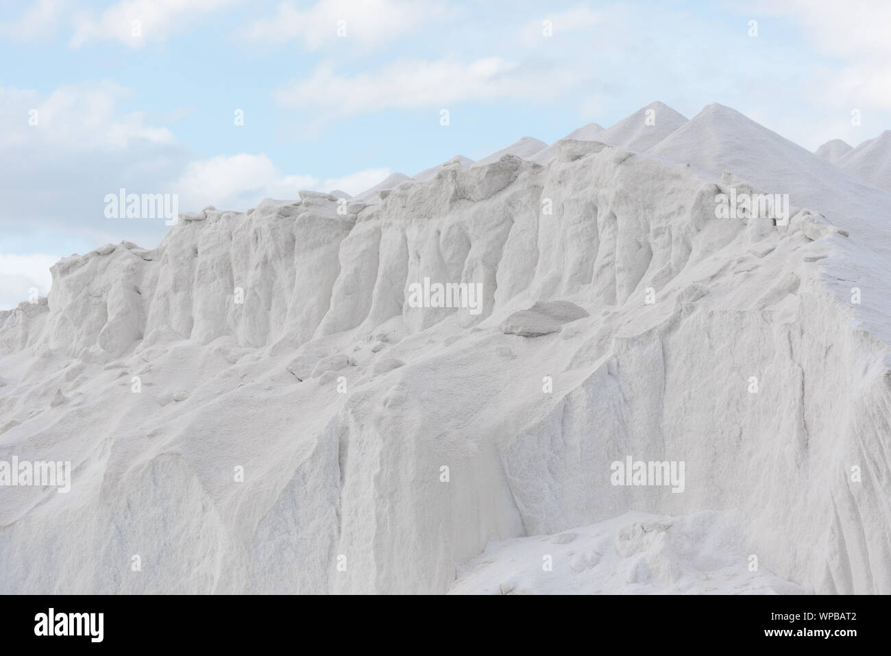hill of pure salt in salina in south Europe Stock Photo - Alamy
