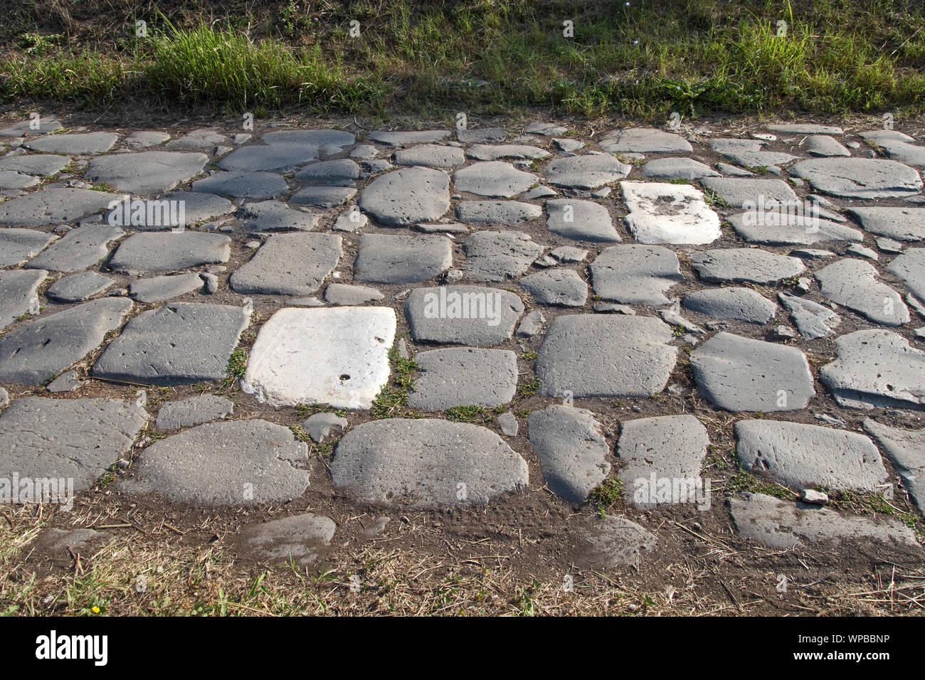 Basalt pavement of the Appia Antica, Rome Stock Photo - Alamy