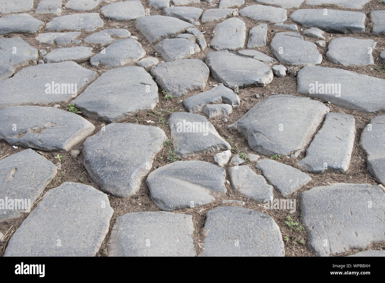 Basalt pavement of the Appia Antica, Rome Stock Photo - Alamy