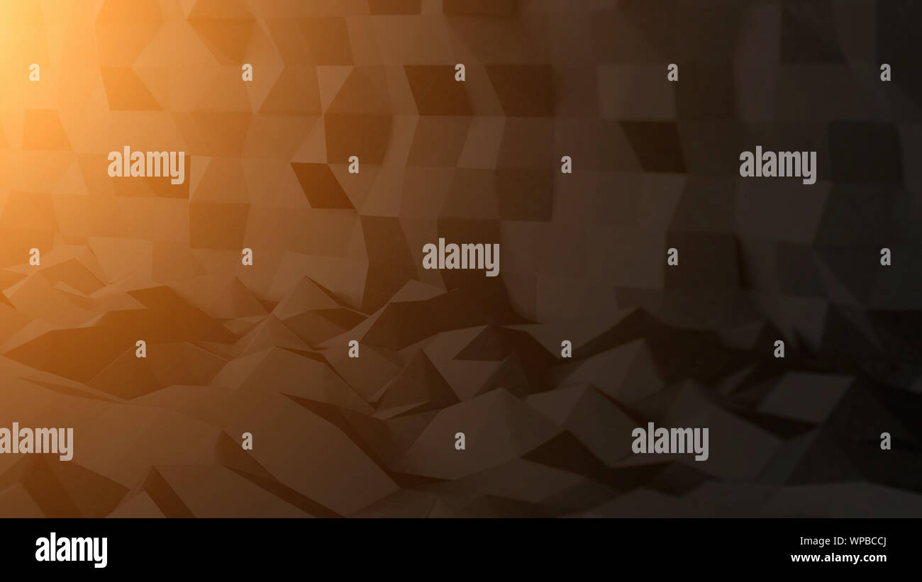 Angular black and orange abstract background 3d illustration Stock ...