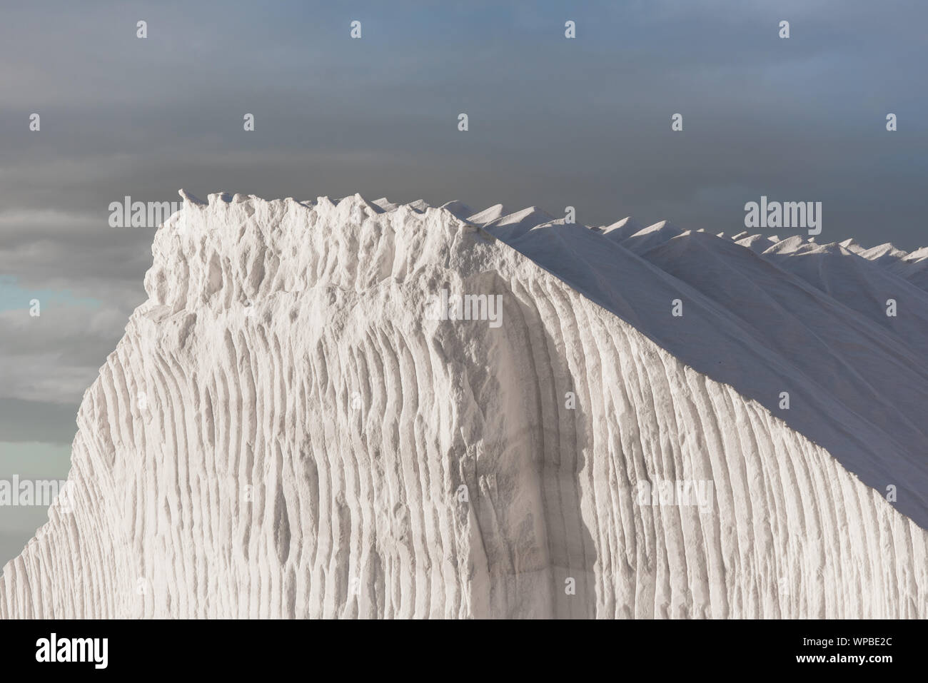 hill of pure salt in salina in south Europe Stock Photo - Alamy