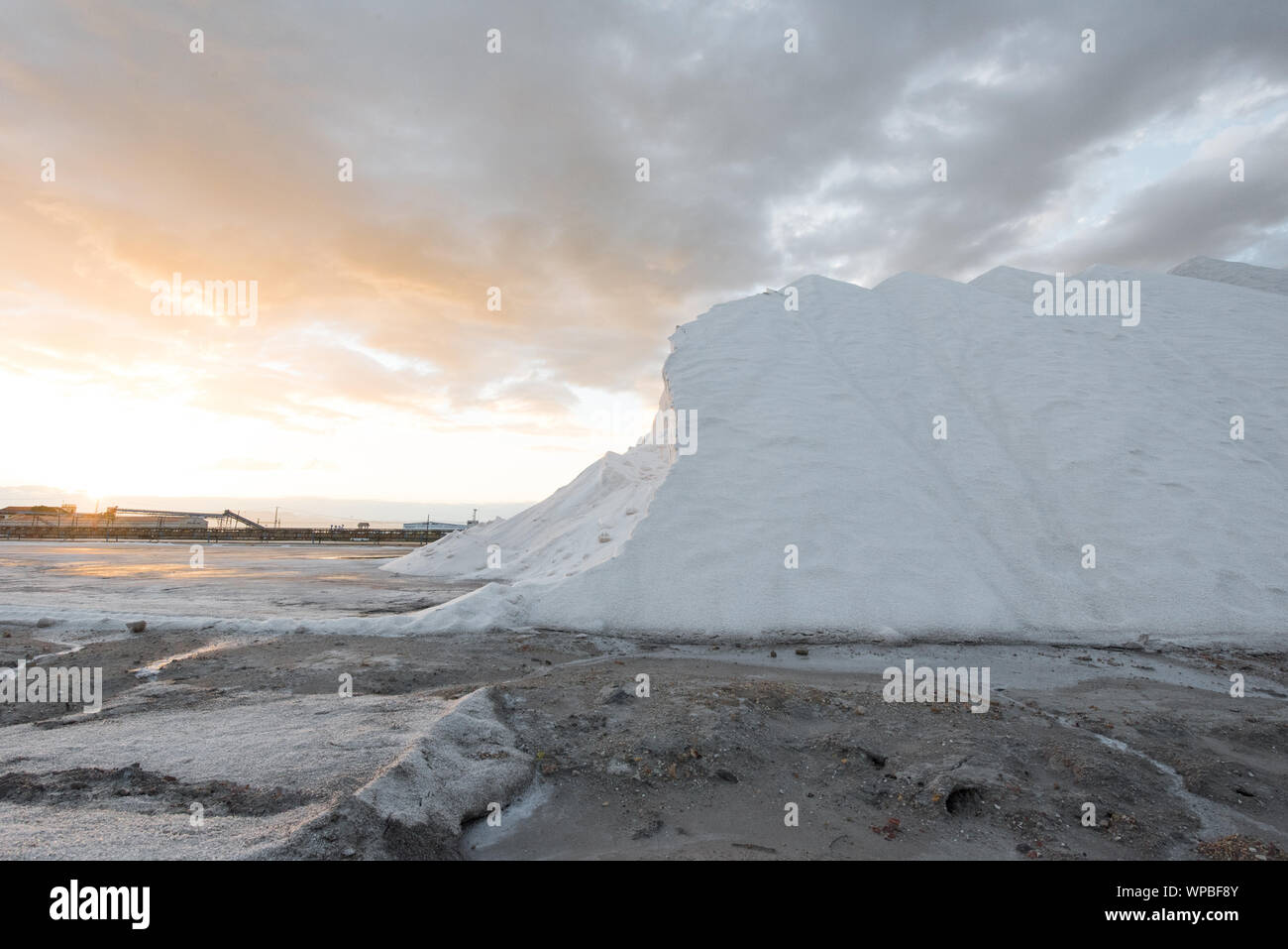 Salt mine at coast Stock Photo - Alamy
