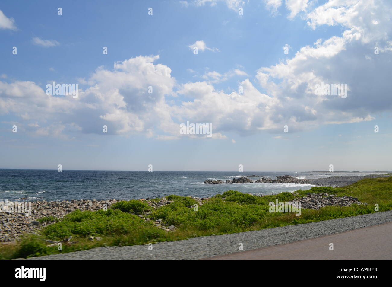 Summer in Nova Scotia: Looking South across Atlantic Ocean from near ...