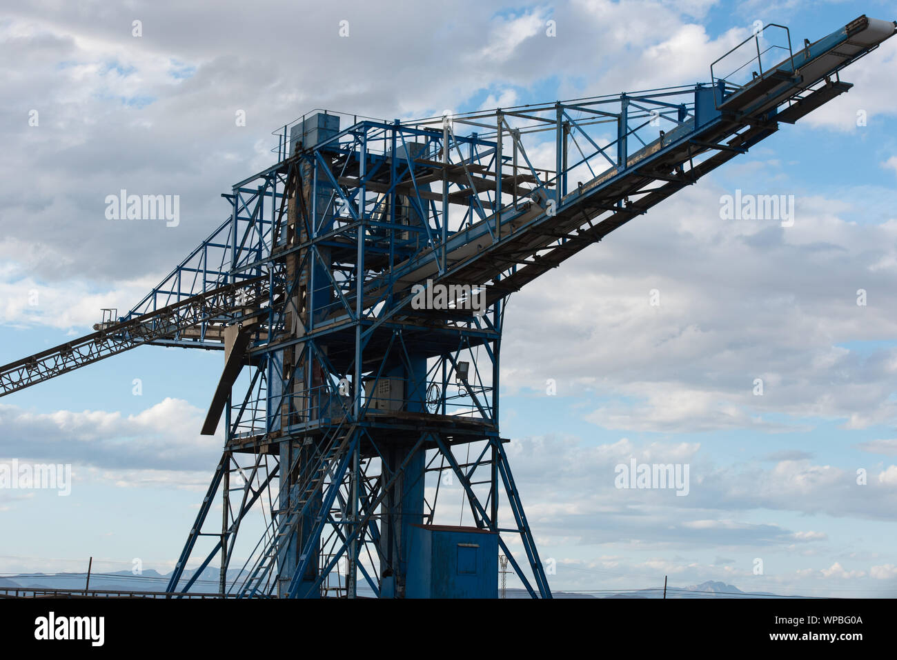 winding frame in salt production saline in Spain Stock Photo - Alamy