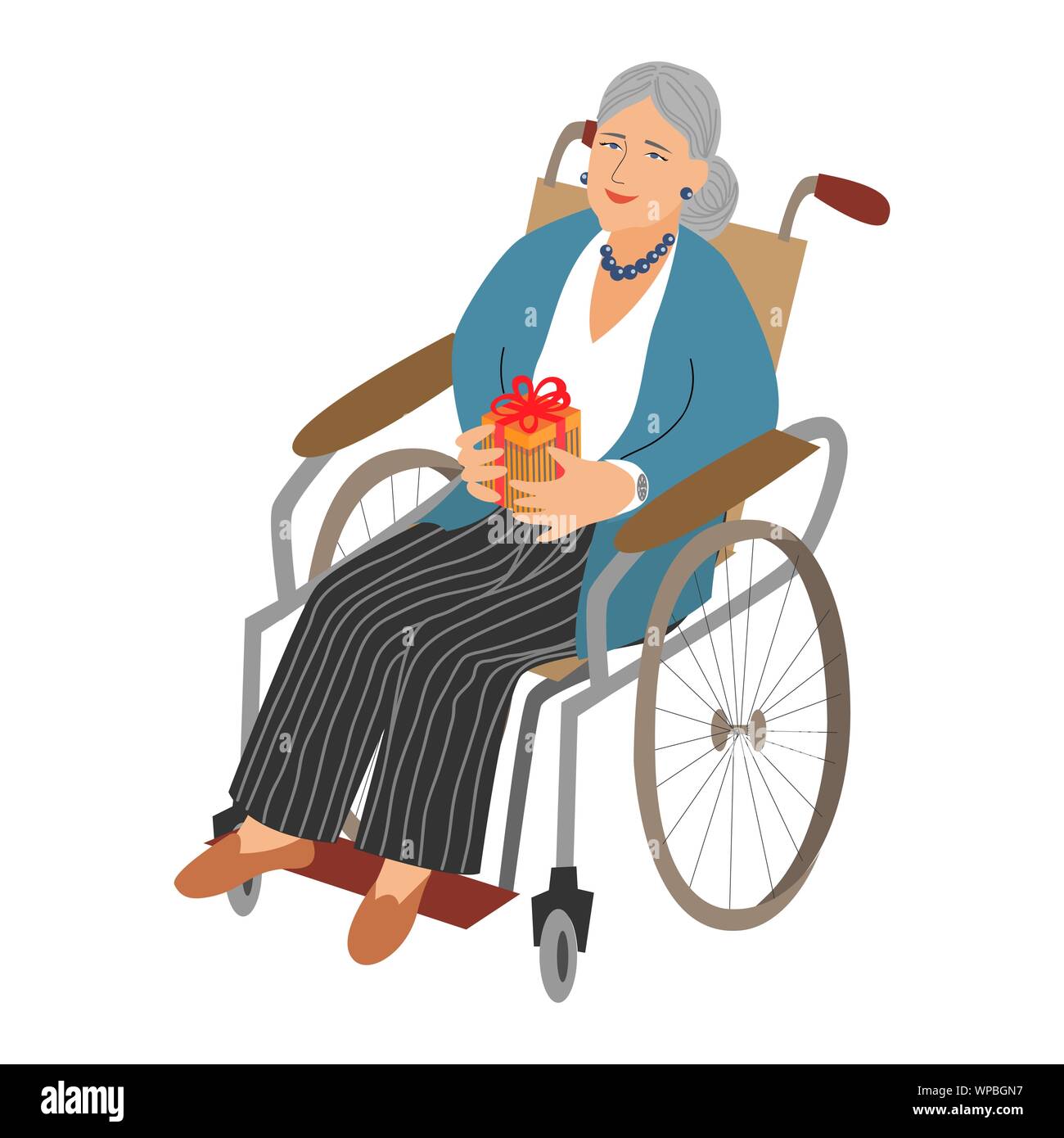Paralyzed elderly Stock Vector Images - Alamy