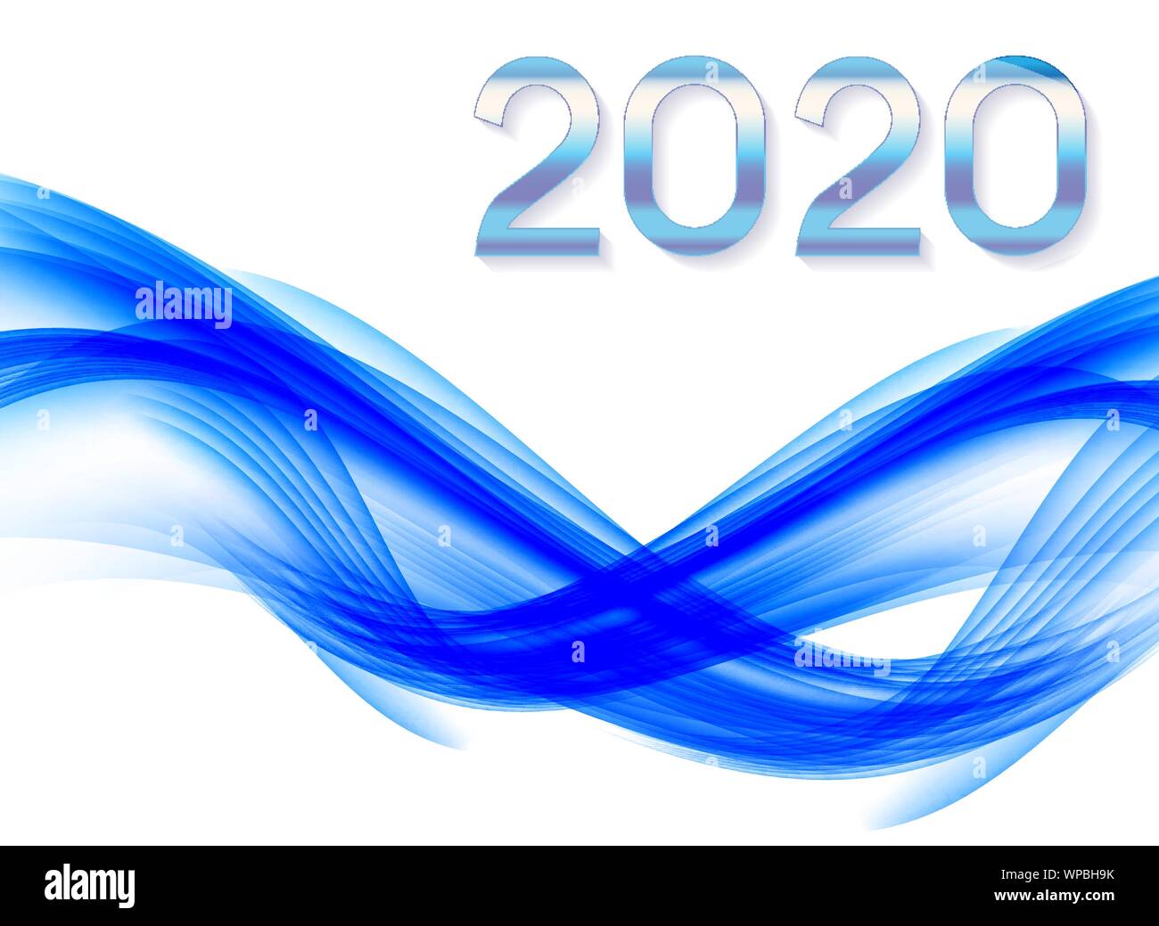 2020 Abstract Vector Illustration of New Year on Background of colored ...