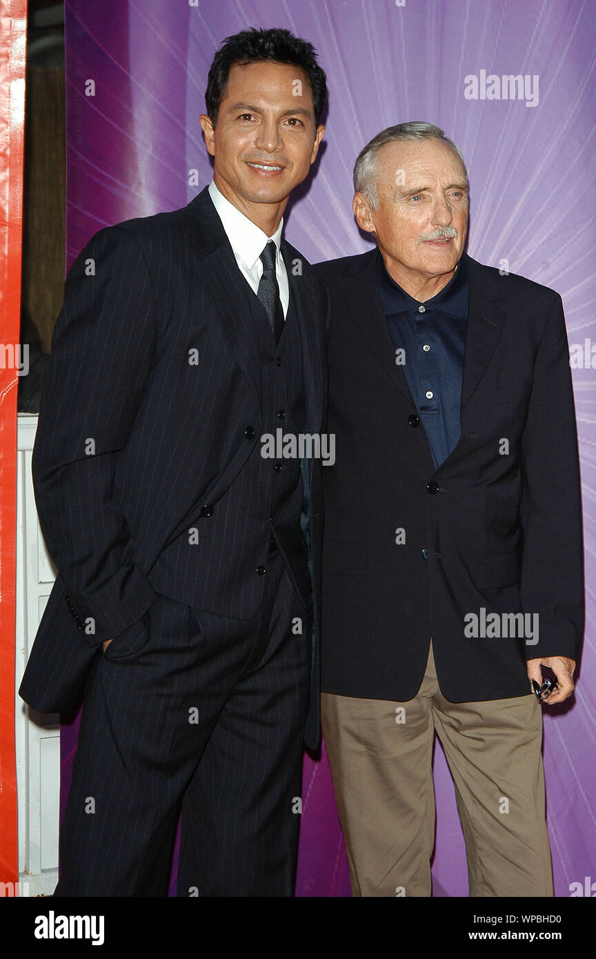 Benjamin Bratt and Dennis Hopper at the NBC Summer 2005 Press Tour ...