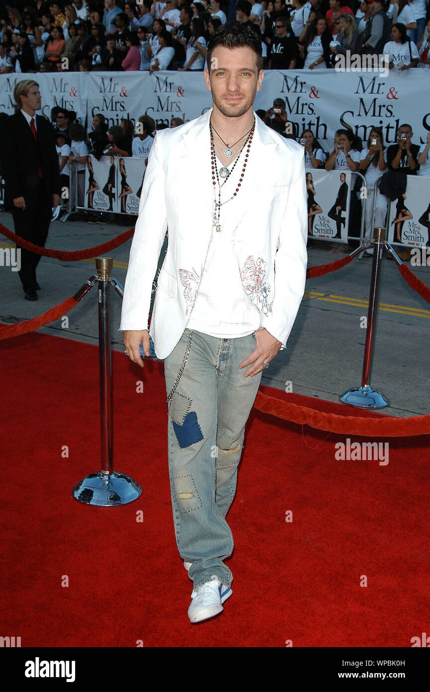 J.C. Chasez at the World Premiere of "Mr. & Mrs. Smith" held at the ...