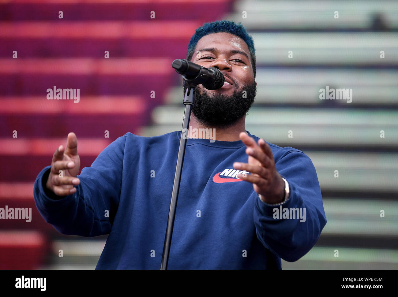 Berlin, Germany. 08th Sep, 2019. The US-American singer Khalid is on ...