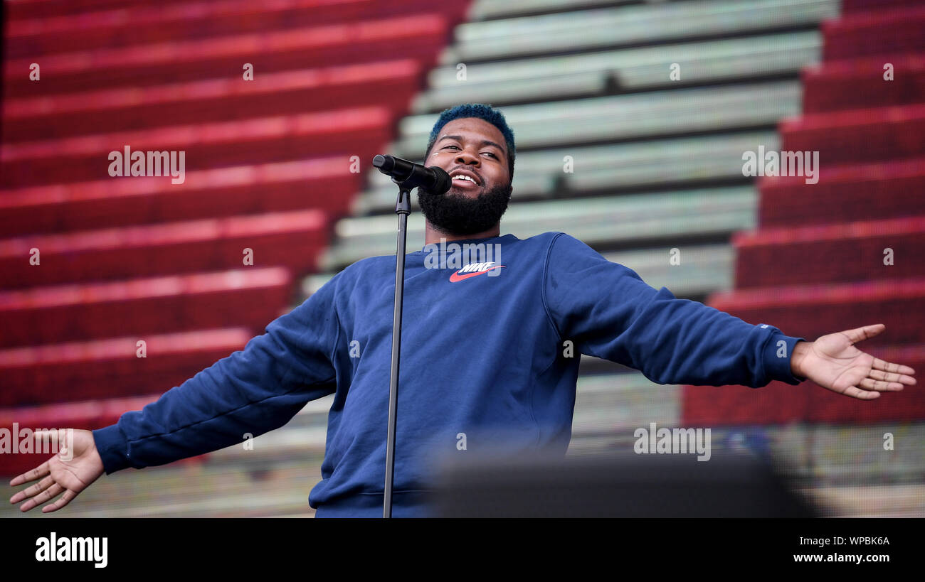 Berlin, Germany. 08th Sep, 2019. The US-American singer Khalid is on ...