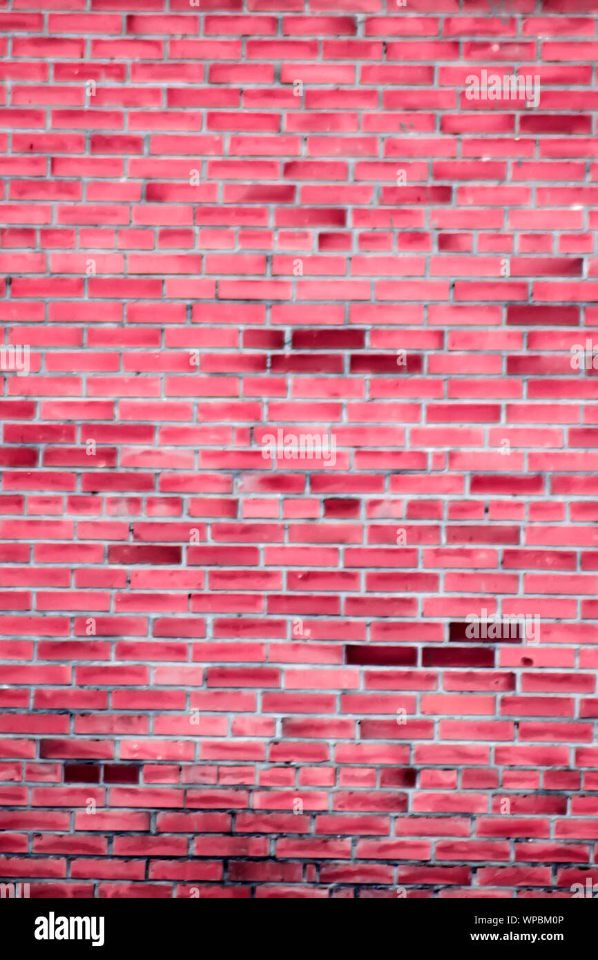 Red bricks wall background. Close-up building blocks background Stock ...